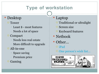 Buying A Computer | PPT | Computing | Technology & Computing