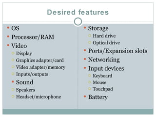 Buying A Computer | PPT | Computing | Technology & Computing