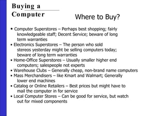Buying a computer | PPT