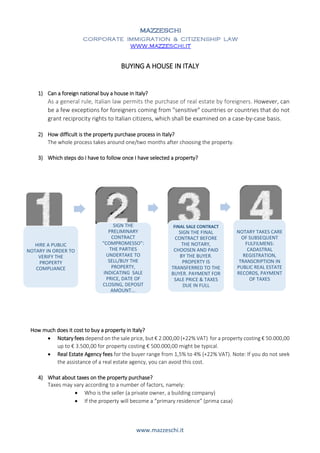 Buying a house in italy | PDF