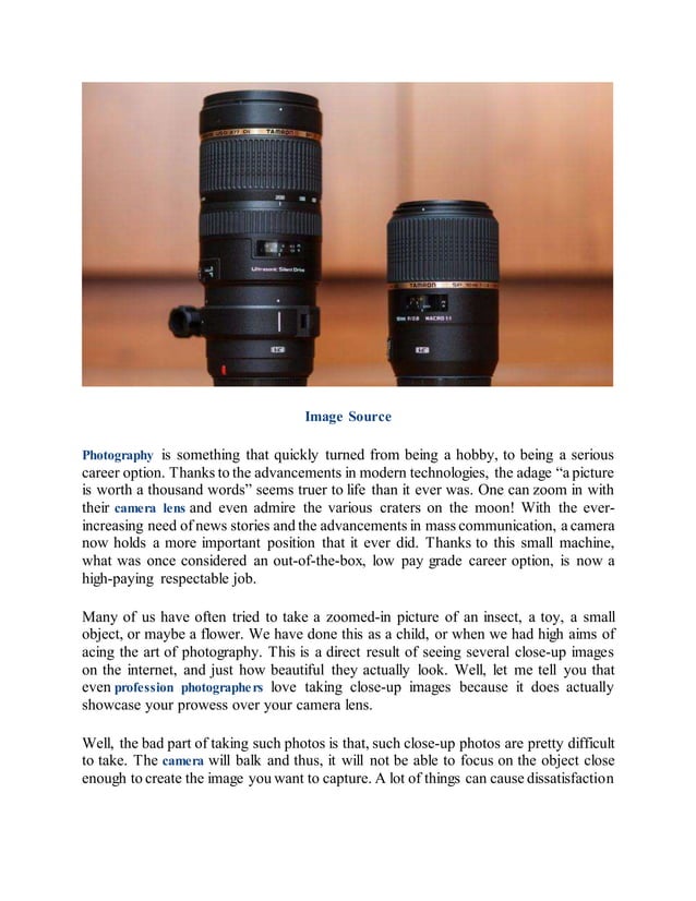Buying a macro lens | PDF