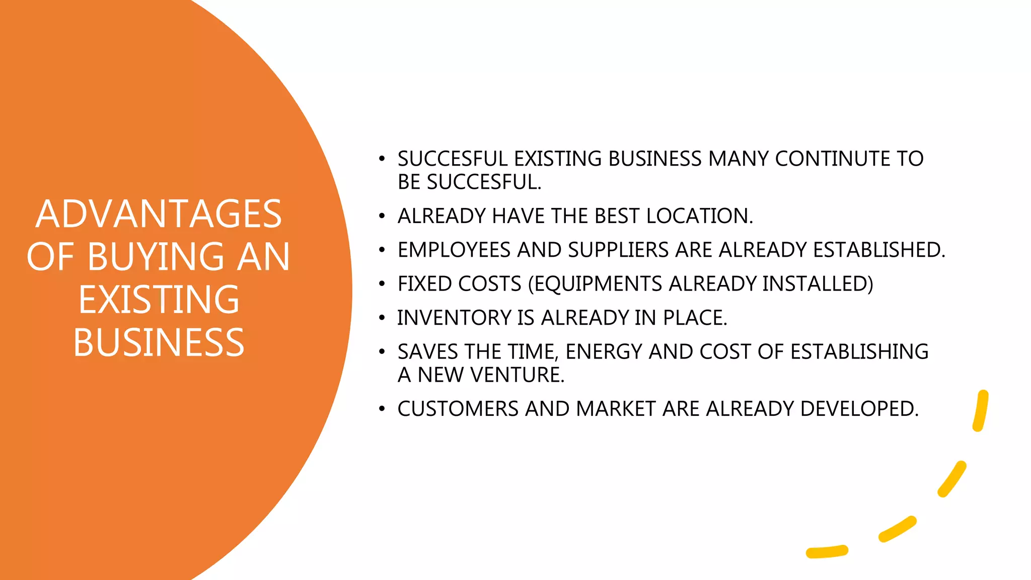 Buying an existing business - Lecture 14 | PPTX