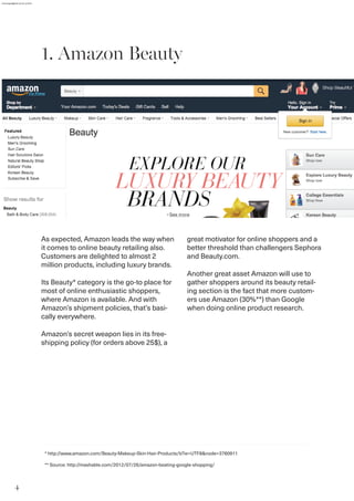 Digital Beauty Retail: Top players and strategies | PDF