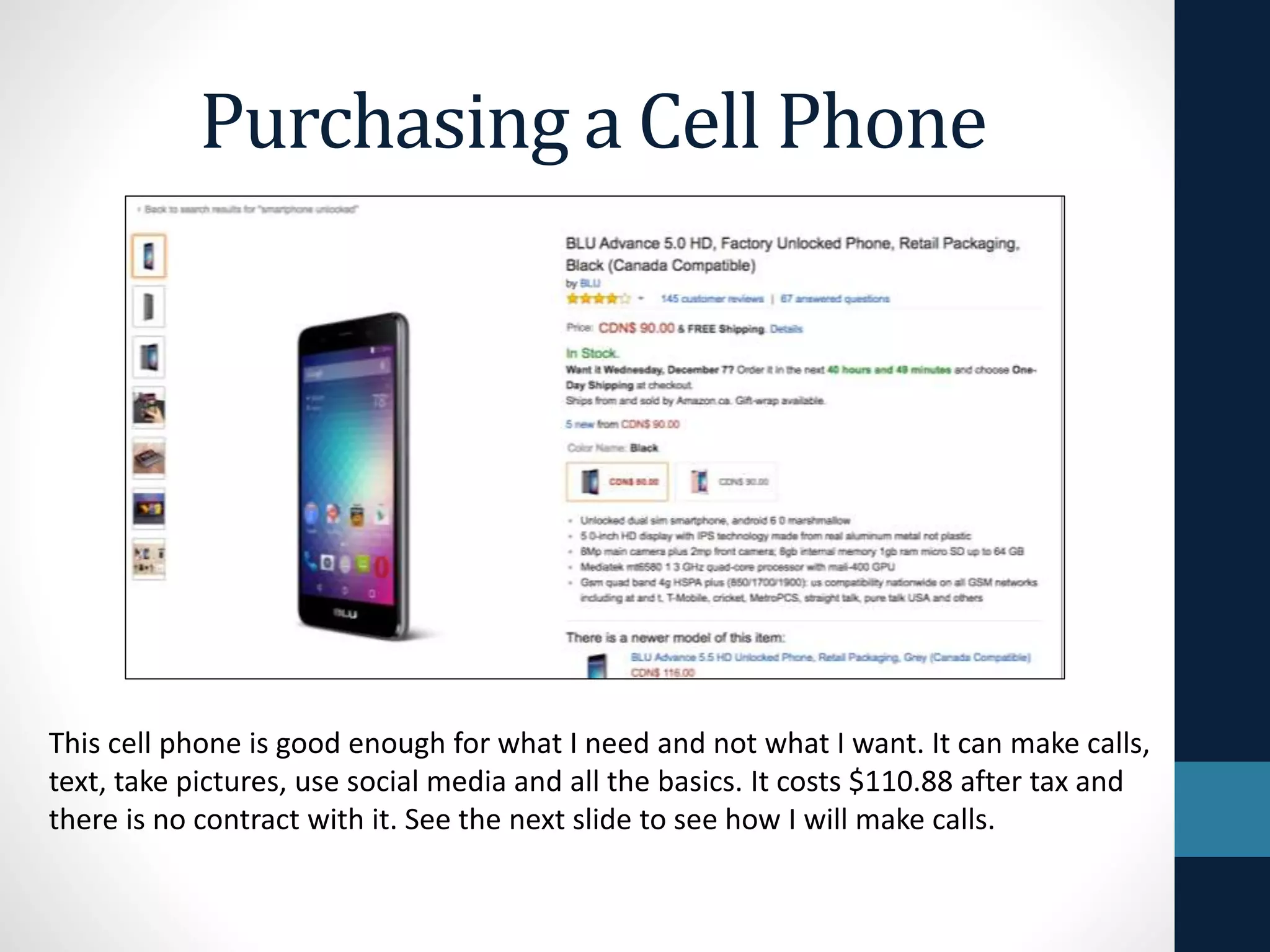 Buying cellphone | PPT