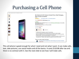 Buying cellphone | PPT