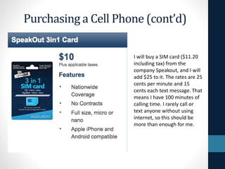 Buying cellphone | PPTX