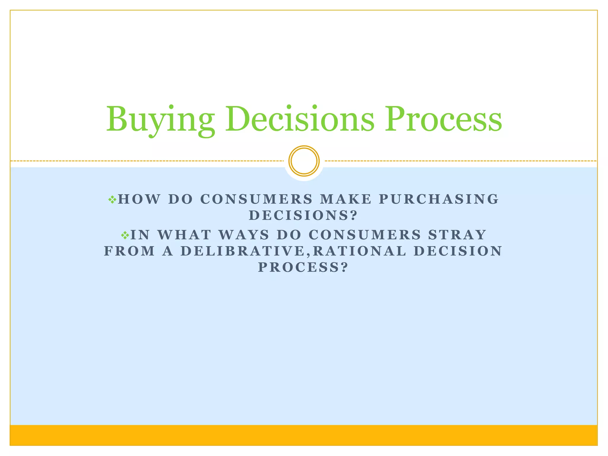 Buying decisions process -Q3,4 | PPTX
