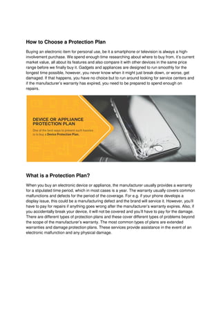 How to Buy the Right Protection Plan | PDF