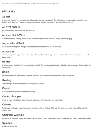 Buying guide rug | PDF