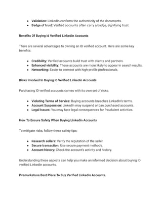 Buying LinkedIn Accounts: A Complete Guide | PDF