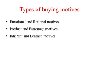 Buying Motives