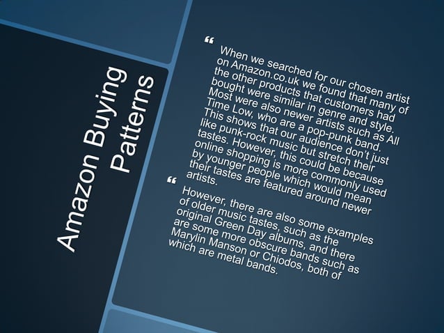 Buying patterns | PPTX