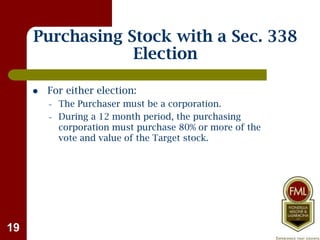 Buying & Selling a Business: Tax Considerations | PDF