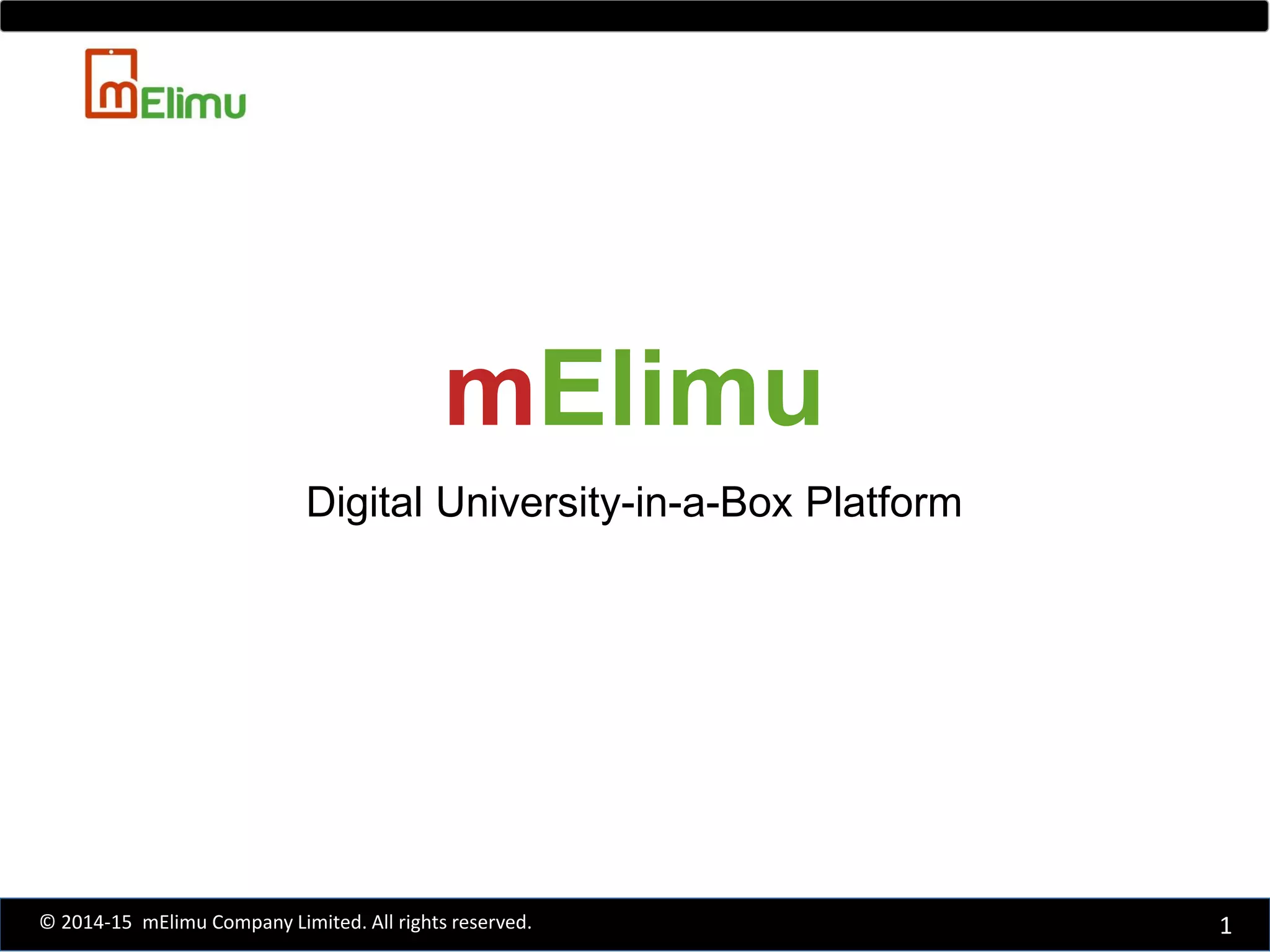 M elimu digital university-in-a-box platform | PDF
