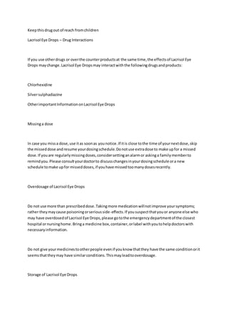 Buy lacrisol eye drops | PDF