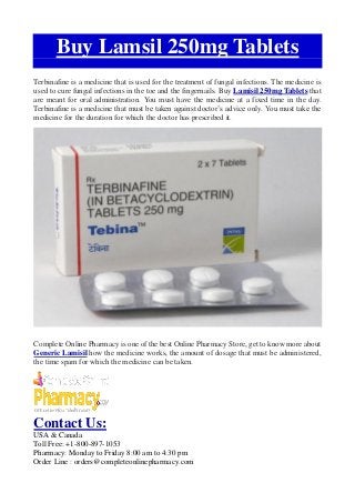 Buy Lamisil 250mg Tablets