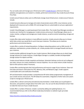 Buy Linode Accounts Linode, a cloud provider of | PDF