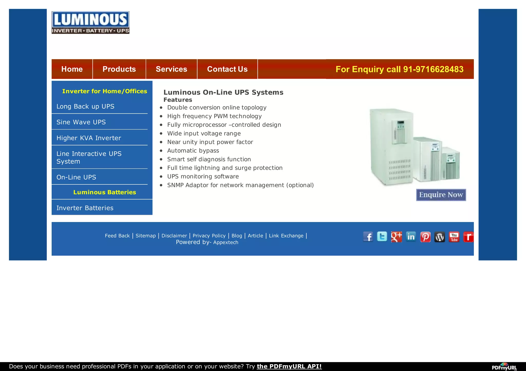 Buy luminous online ups | PPT