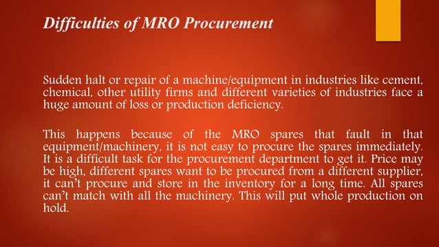 Buy mro supplies through purchasing platform | PPTX | Logistics | Business