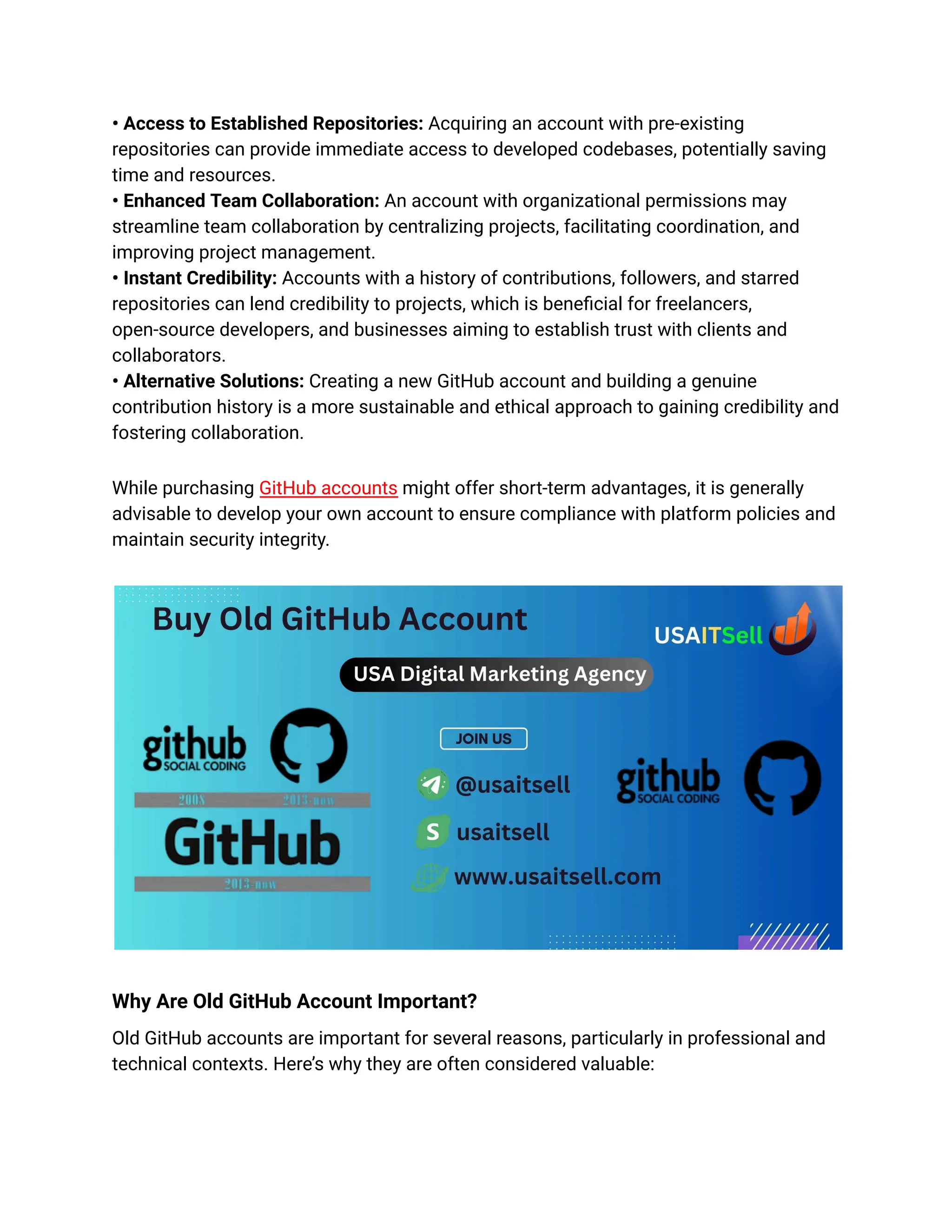 What Is Old GitHub Accounts?- aged github account | PDF