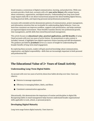 Buy Old Gmail Accounts With 2+ Years of Active History.docx