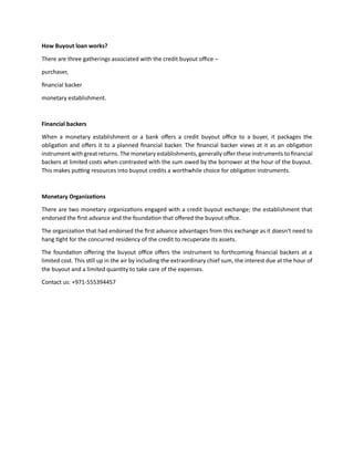 Buyout Loan Service in Dubai.pdf