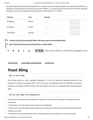 Buy Poxet 30mg | PDF