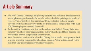 Disney: A Culture | PPT