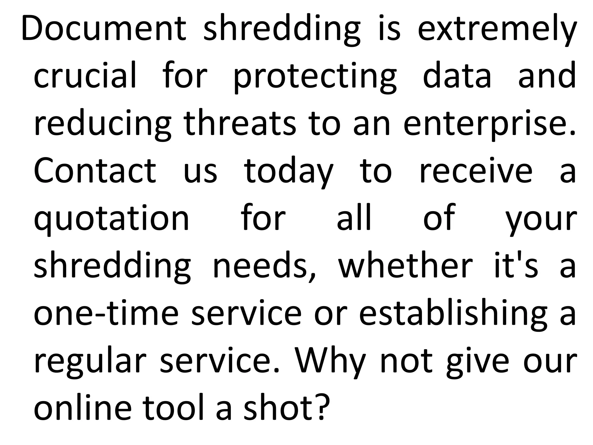 What is The Importance Of Shredding Machine & Shredded The Documents | PPT