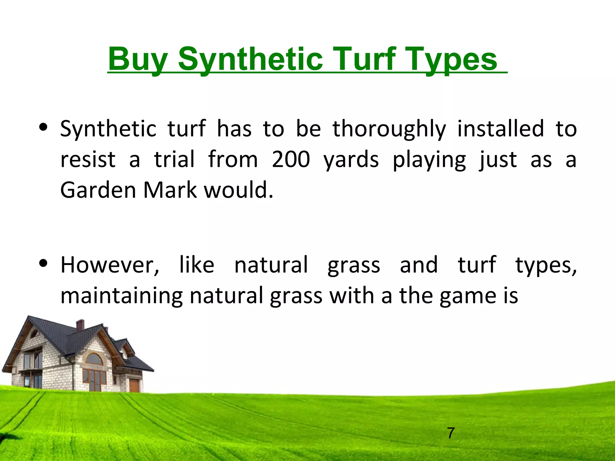Buy synthetic turf types | PPT