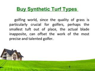 Buy synthetic turf types | PPT