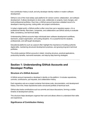 Comprehensive Guide to Understanding and Building Strong GitHub ...