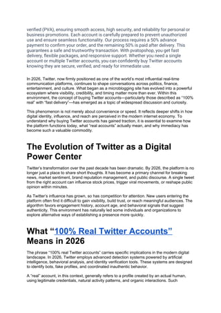 Buy Twitter Accounts – 100% Real Accounts & Fast Delivery_.docx