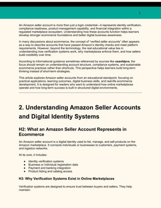 Buy Verified Amazon Seller Accounts Built for Long-Term Ecommerce ...