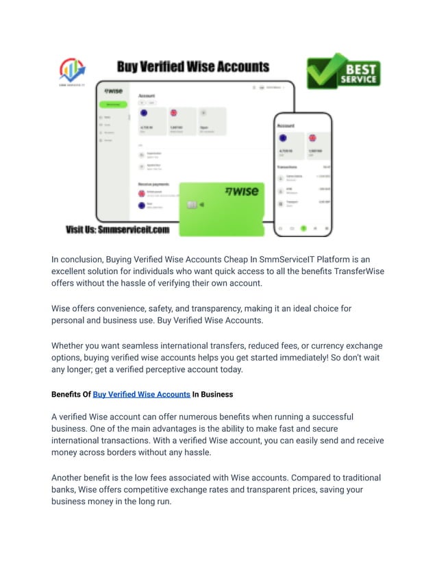 Buy Verified Wise Accounts (TransferWise) | PDF