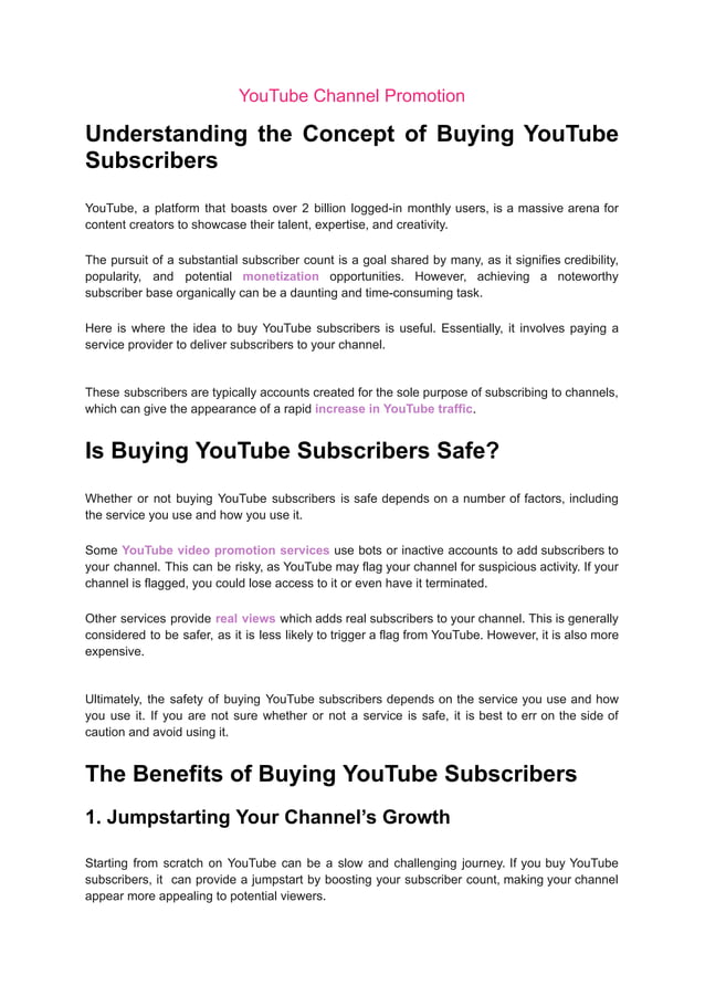 Buy YouTube Subscribers A Real Guide For YouTubers 2023.pdf