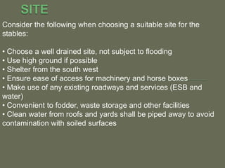 housing of stable equine | PPTX