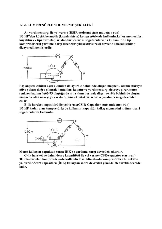 Buzdolabının Elektrik Devresi ve Kullanılan Elemanlar | DOC