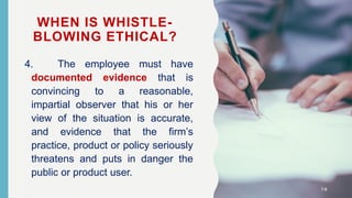 Understand the different motivations of a whistle-blower | PPTX
