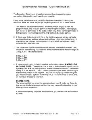 Buzinski 2 Virtual Classroom | DOC