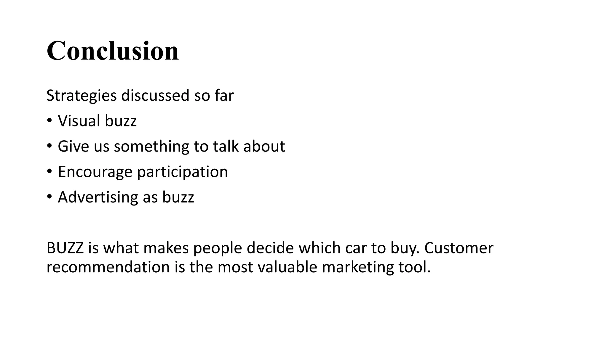 Buzz Real life lessons in word of mouth marketing | PPT