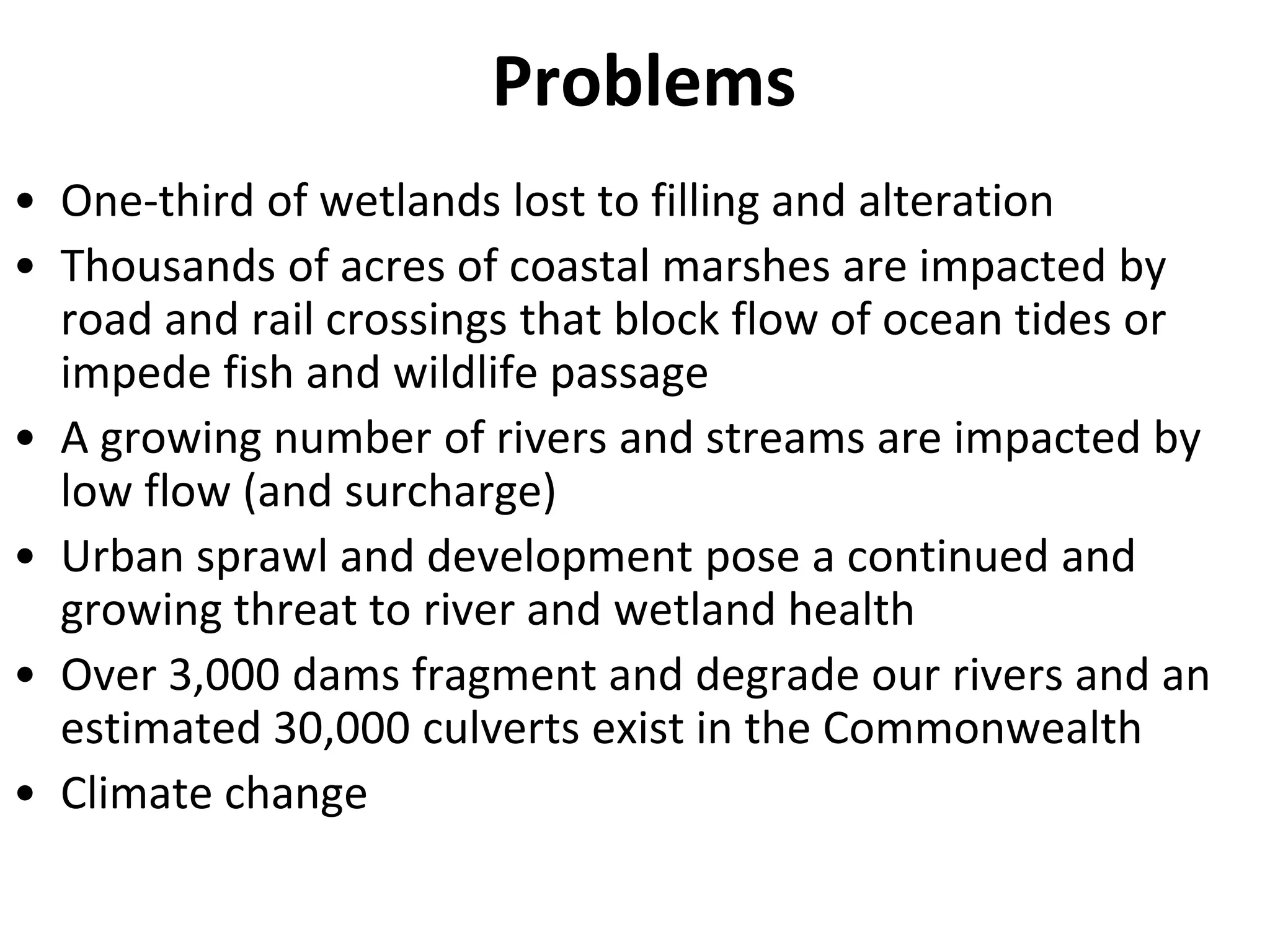 Aquatic Ecosystem Restoration in Massachusetts | PPT