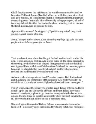 Buzz bissinger friday night lights | DOCX
