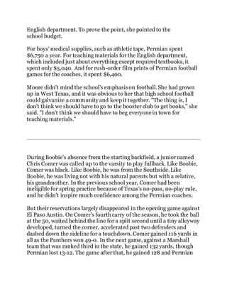 Buzz bissinger friday night lights | PDF