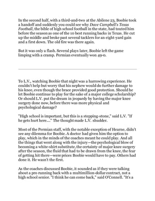 Buzz bissinger friday night lights | PDF