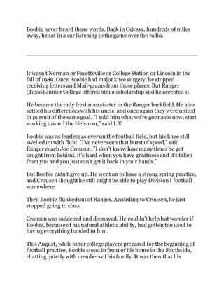 Buzz bissinger friday night lights | DOCX