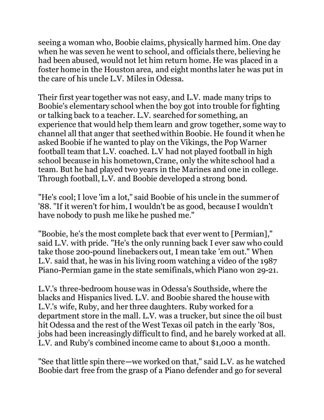 Buzz bissinger friday night lights | PDF