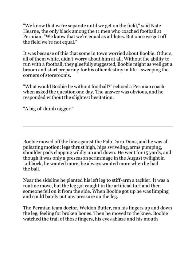 Buzz bissinger friday night lights | PDF