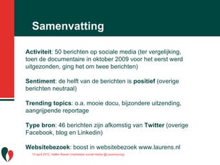 Social media buzz documentaire Laurens cadenza | PPT