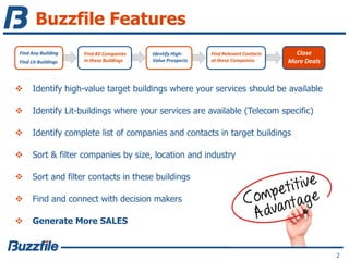 Buzzfile Professional - Sales Prospecting & Research Resource | PDF